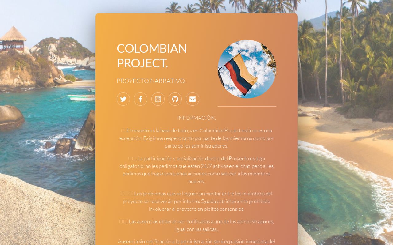 Colombian project.